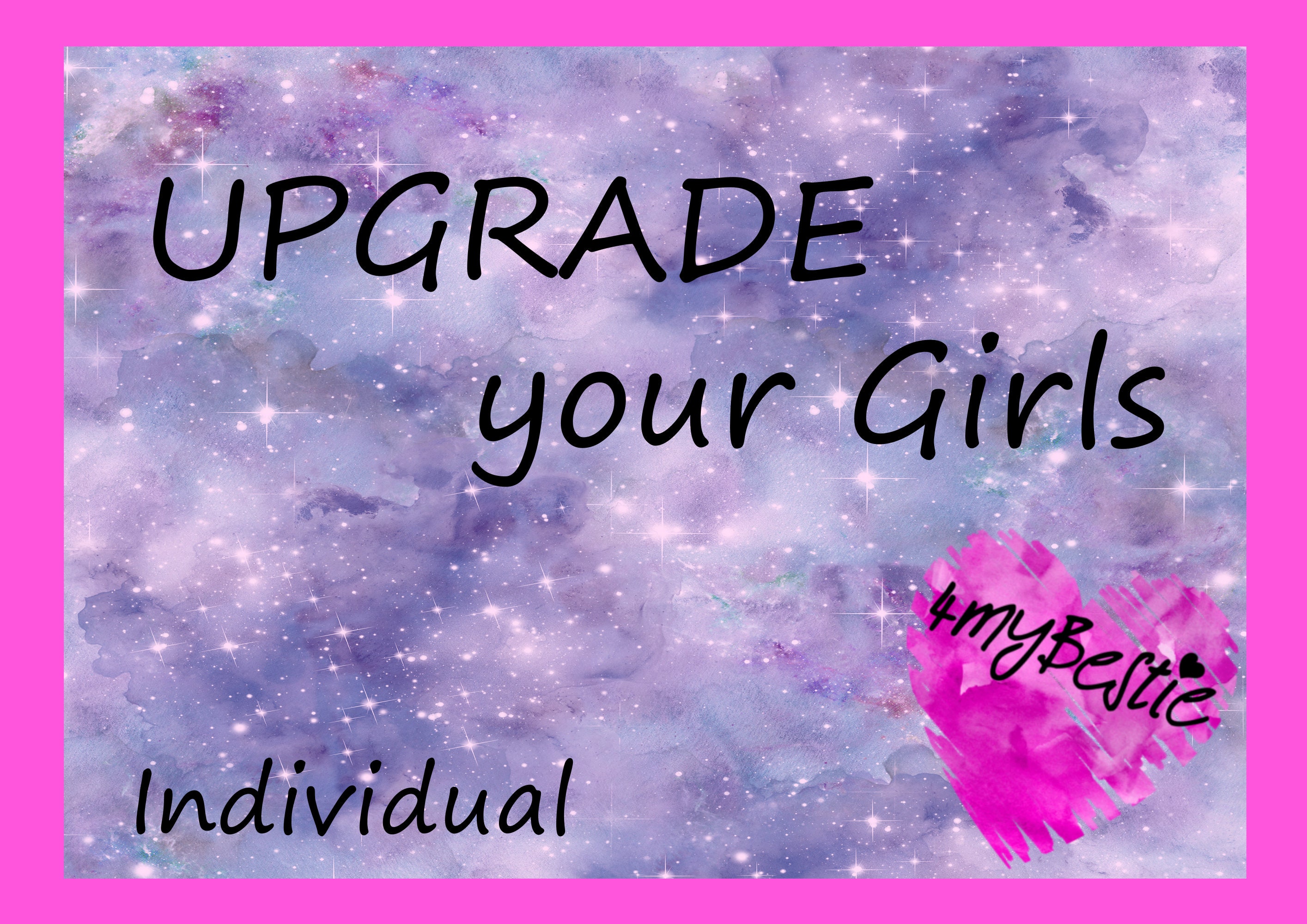 Upgrade Girls Individual - per Change - Etsy UK