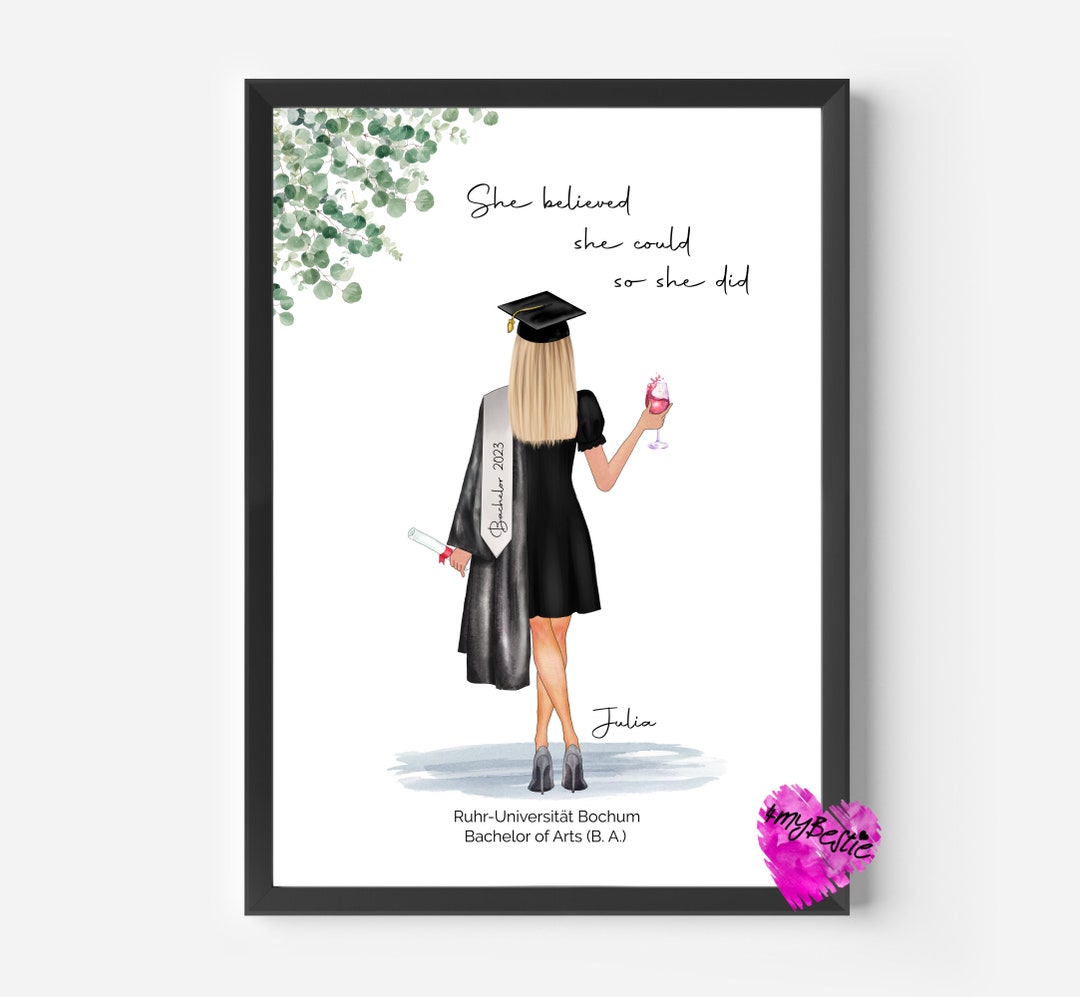 Graduation Gift Personalized Abitur Gift Graduation Gifts Daughter ...