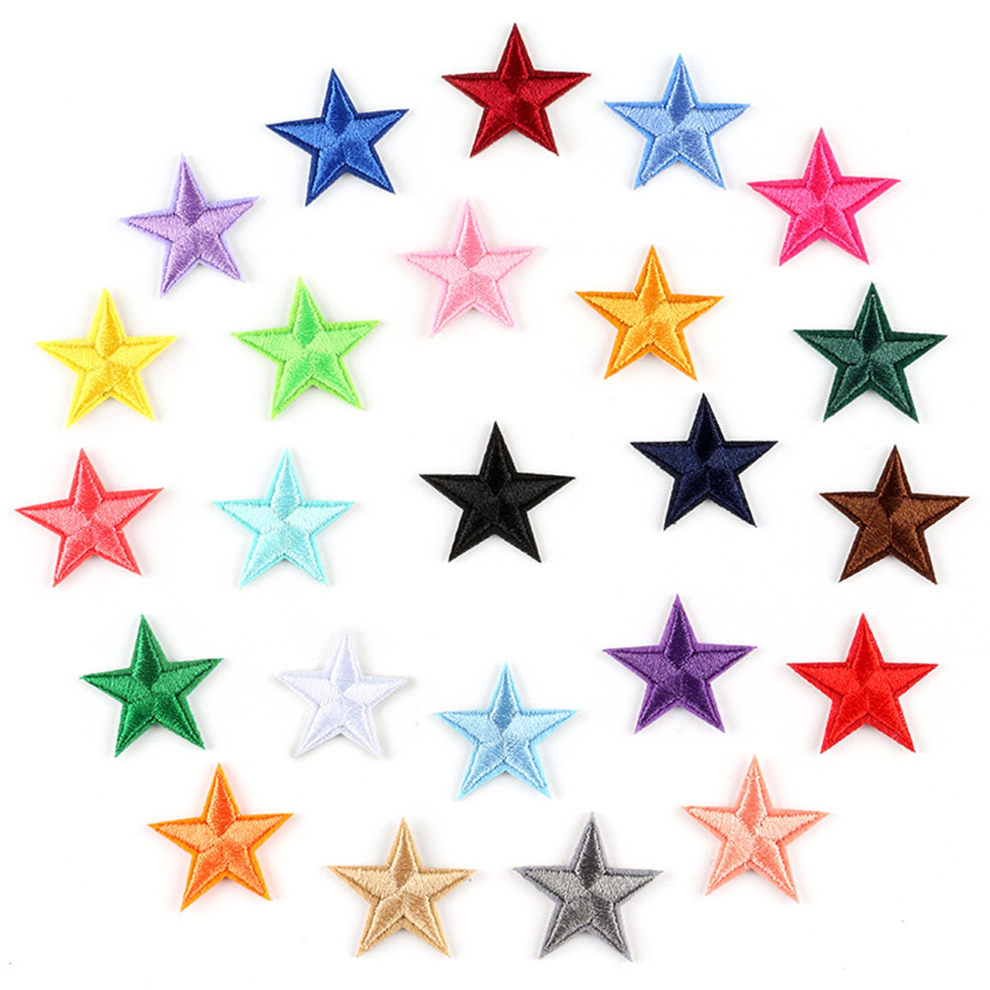 Mini Star Iron on Patch Embroidered Star Patch Multicolored Star ...