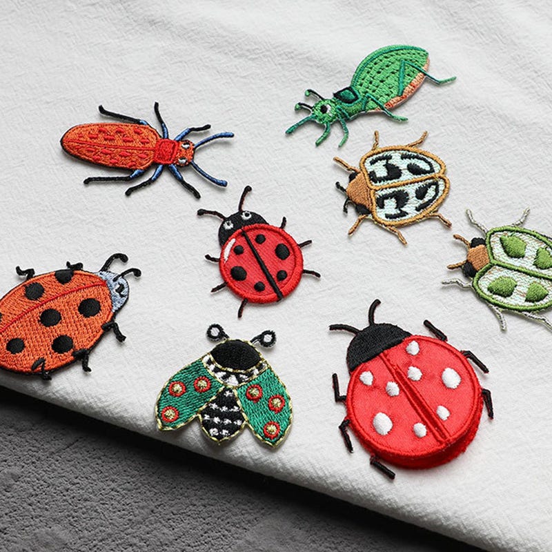 Beetle Embroidered Patches - Etsy UK