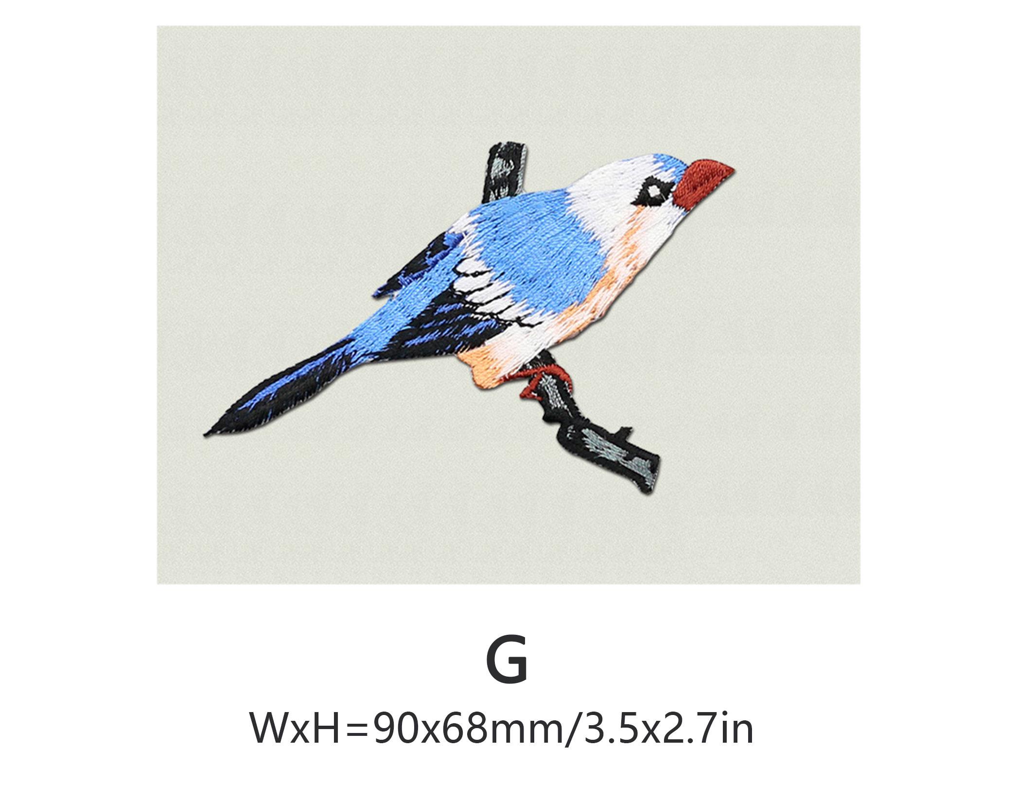 Vintage Bird Embroidered Iron-on Patches,realistic Blue Tit,oriole Bird ...