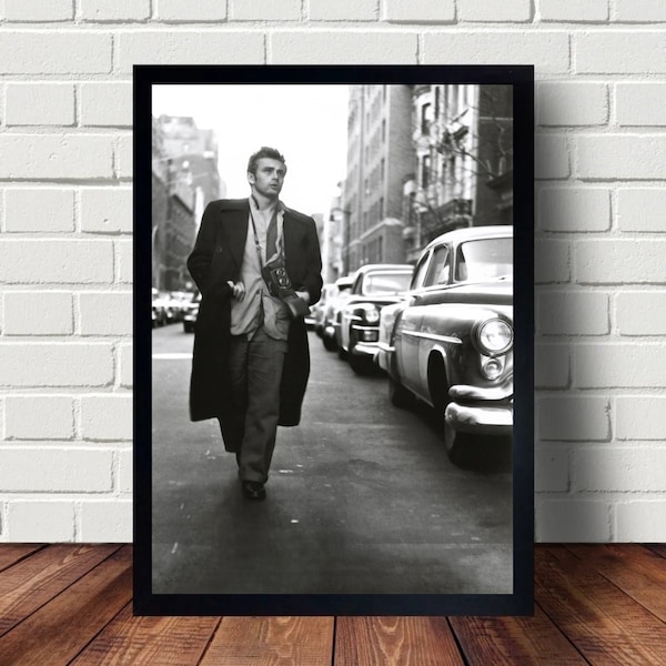 James Dean Poster Framed - Etsy