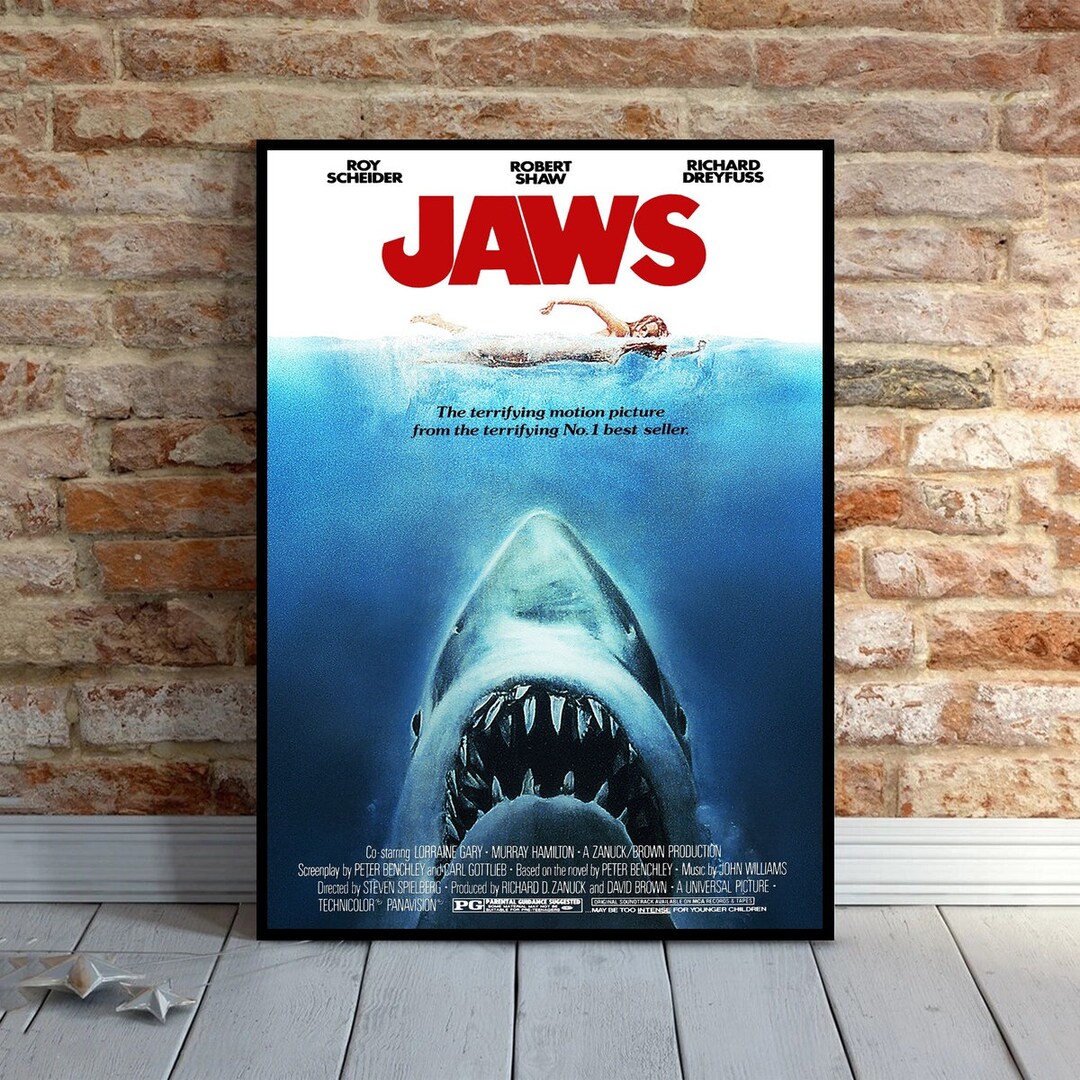 Jaws Movie Poster Canvas Wall Art Home Decor no Frame - Etsy