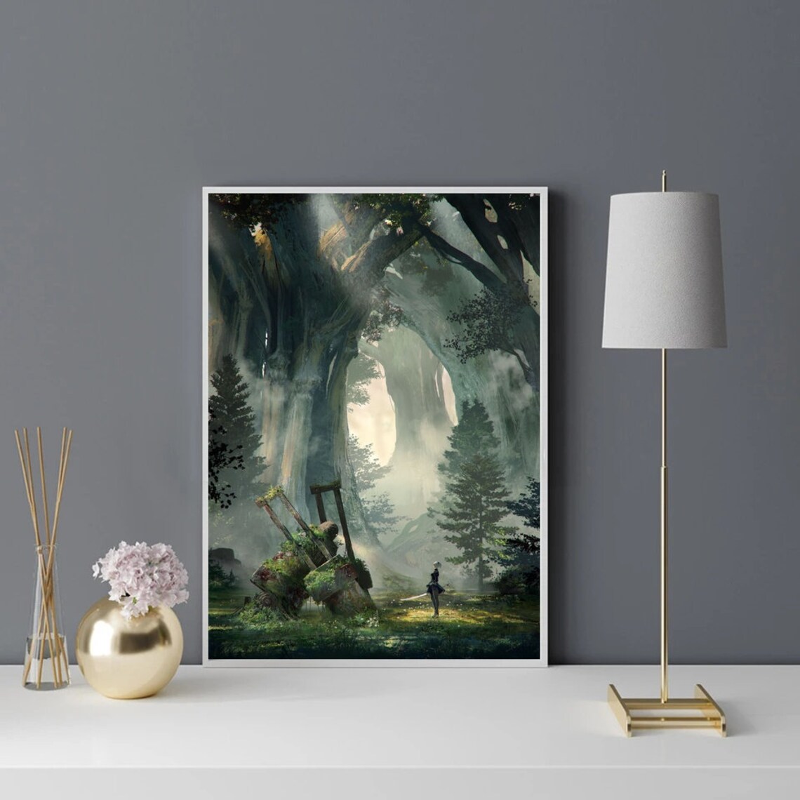 Nier Automata Anime Poster Canvas Wall Art Home Decor no Frame - Etsy