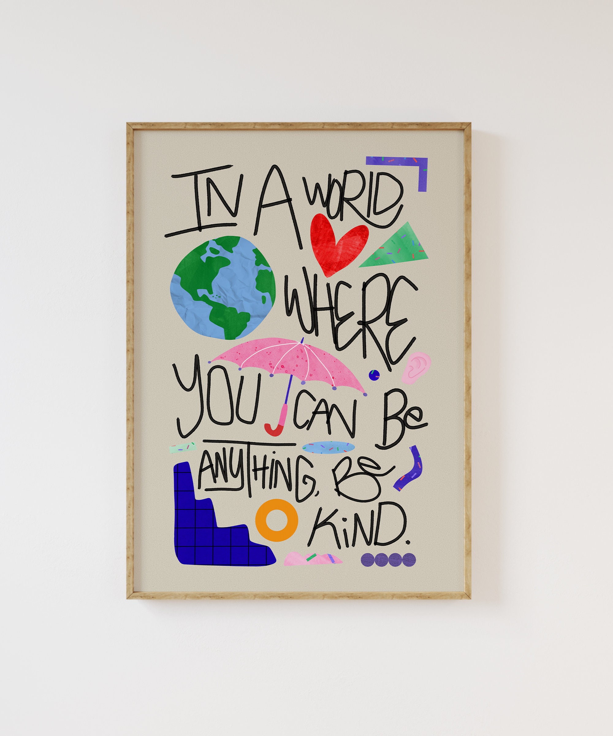 Kindness Wall Art, Inspirational Quote Print, Positive Home Decor ...