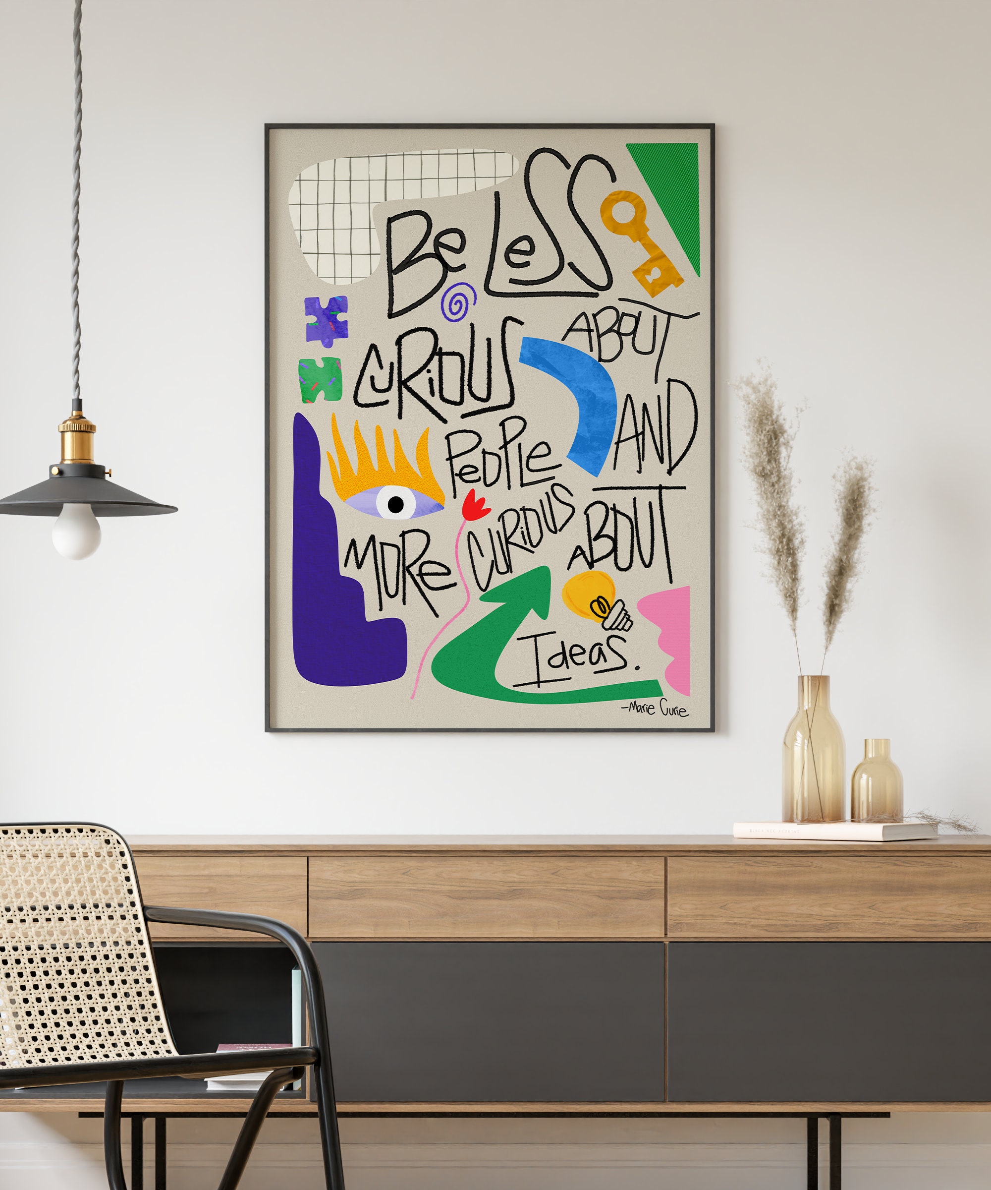 Curiosity Poster. Inquisitive Minds Wall Decor. Marie Curie - Etsy