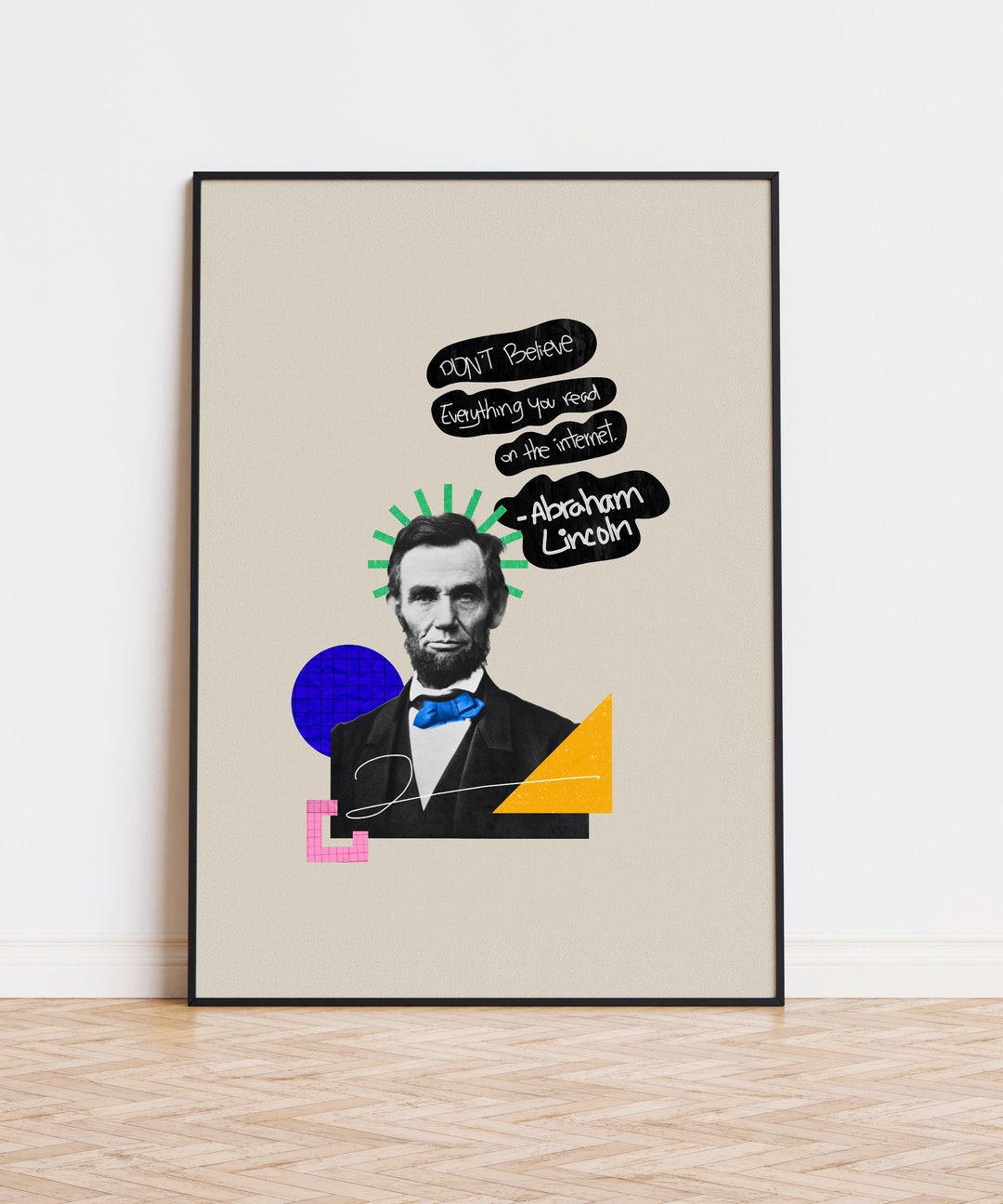 Abraham Lincoln, Witty Wall Art, Internet Humor, Satirical Art ...