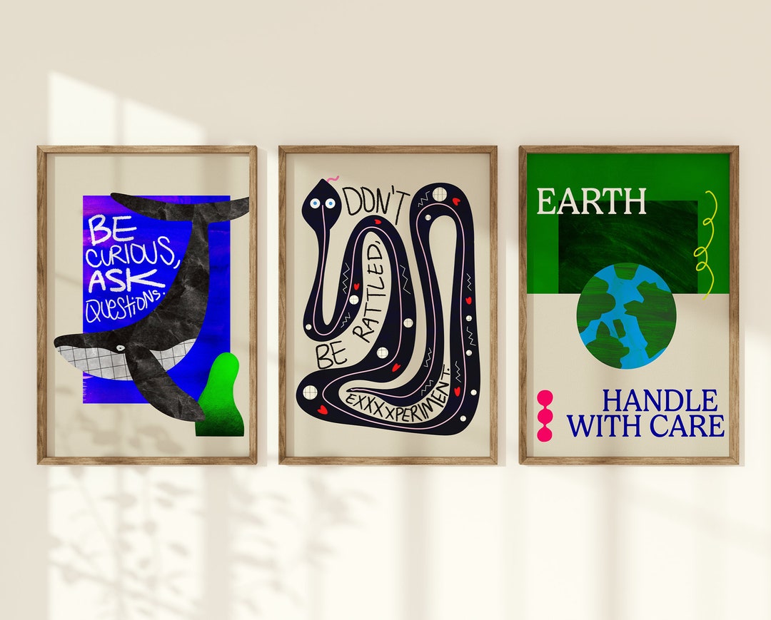 Science Classroom Posters, 3 Set Bundle, Motivational Art for Students ...