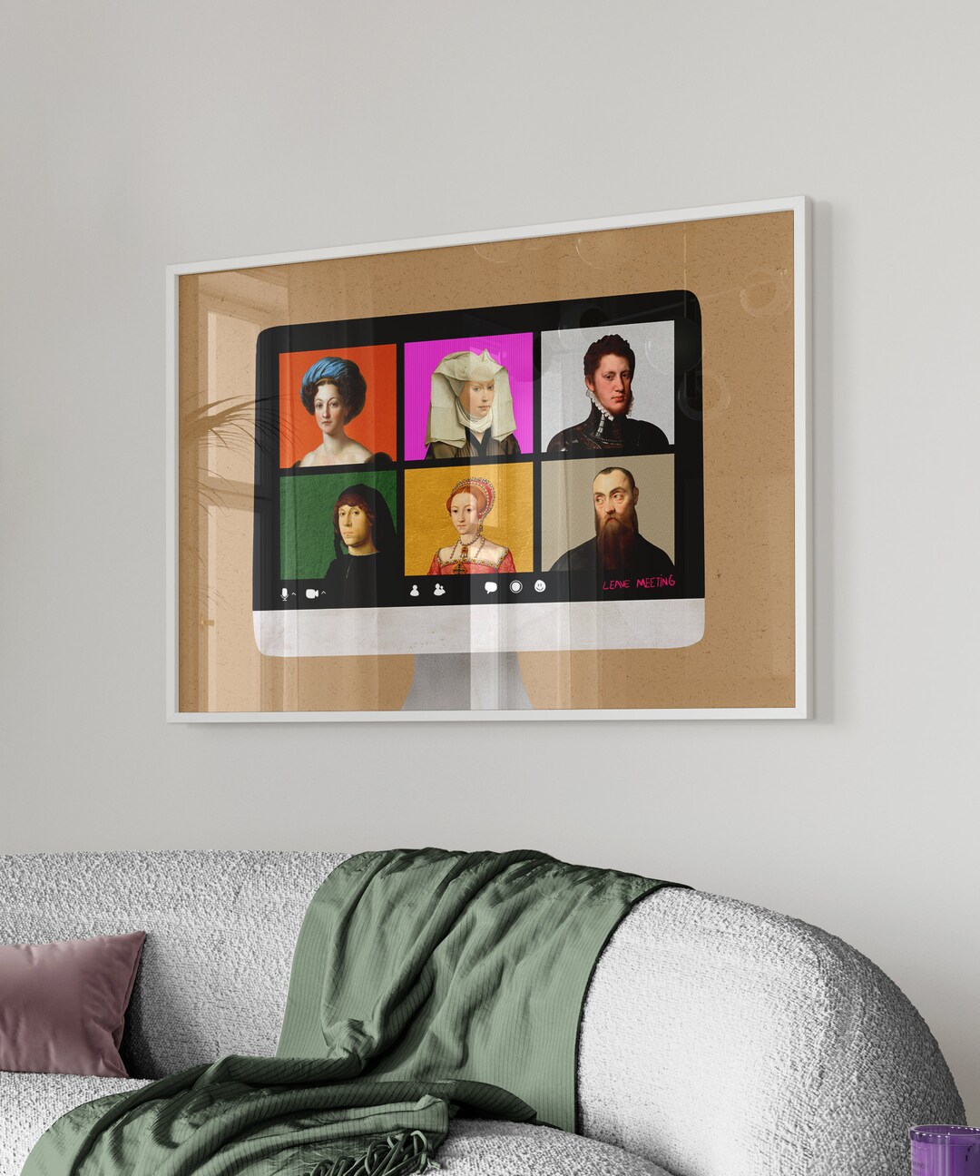 Funny Zoom Meeting Art: Eclectic Renaissance Office Decor (digital ...