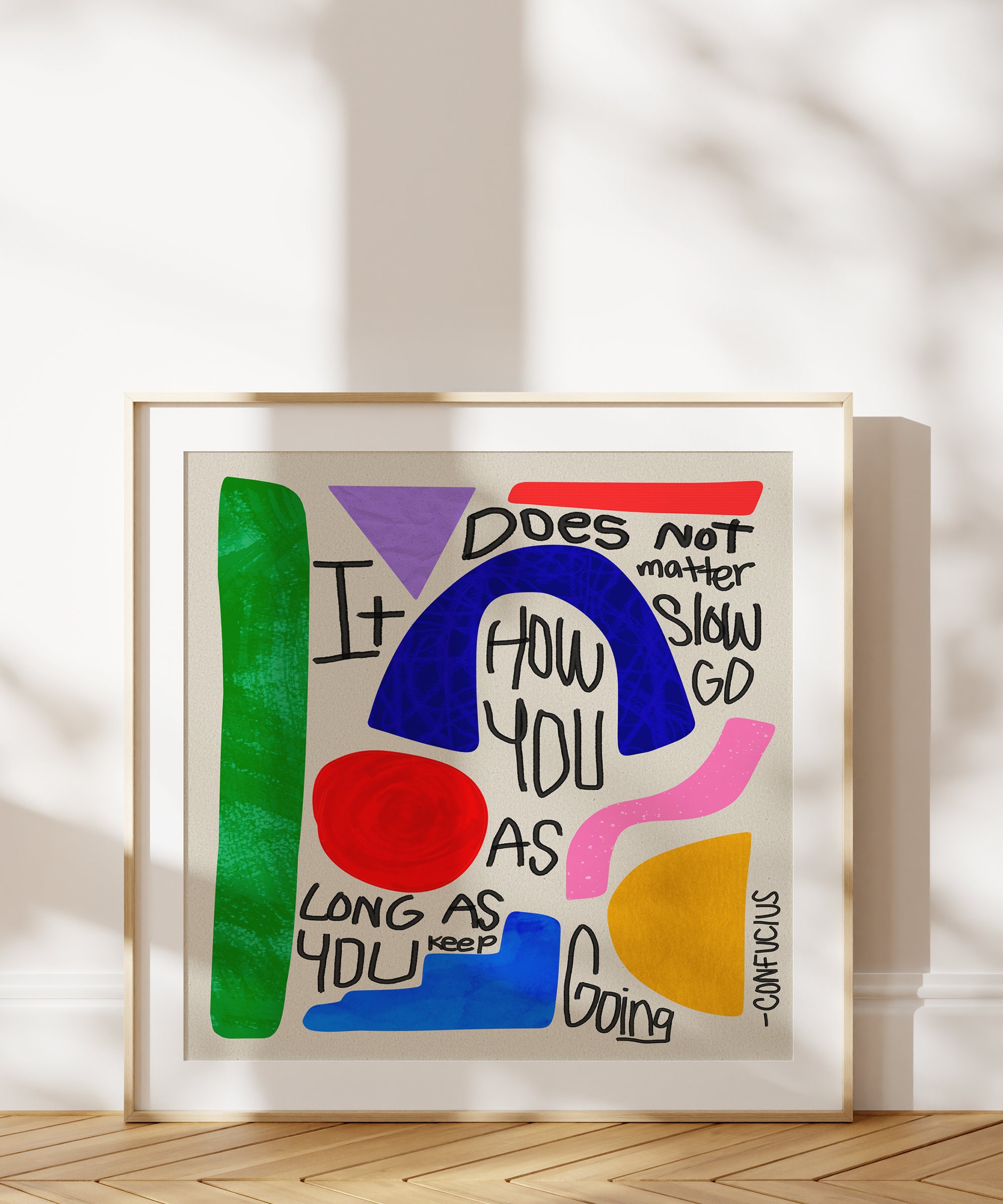 Motivational Quote Art Print, Inspirational Wall Decor for Home Office ...