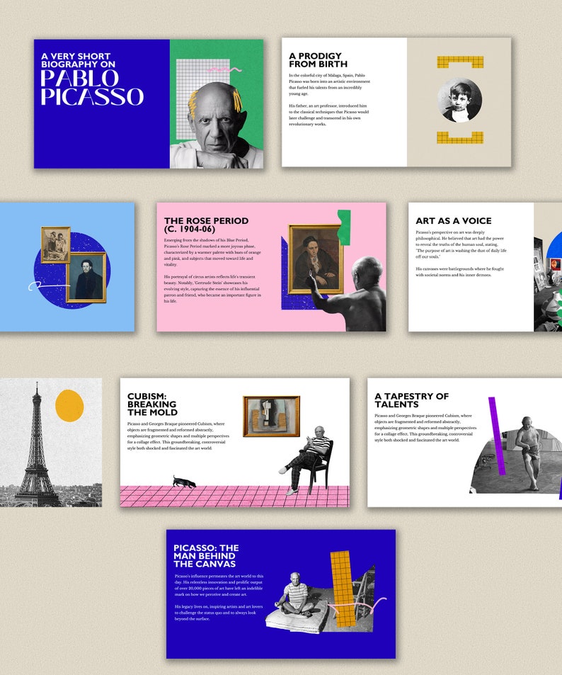 Pablo Picasso Art History Presentation Template: Educational Canva ...