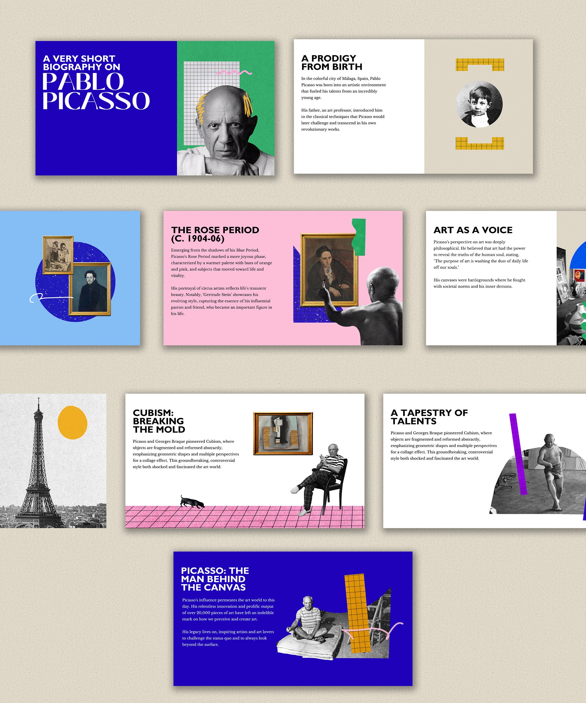 Pablo Picasso Art History Presentation Template: Educational Canva ...