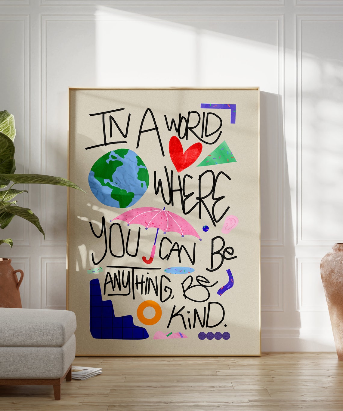 Kindness Wall Art, Inspirational Quote Print, Positive Home Decor ...