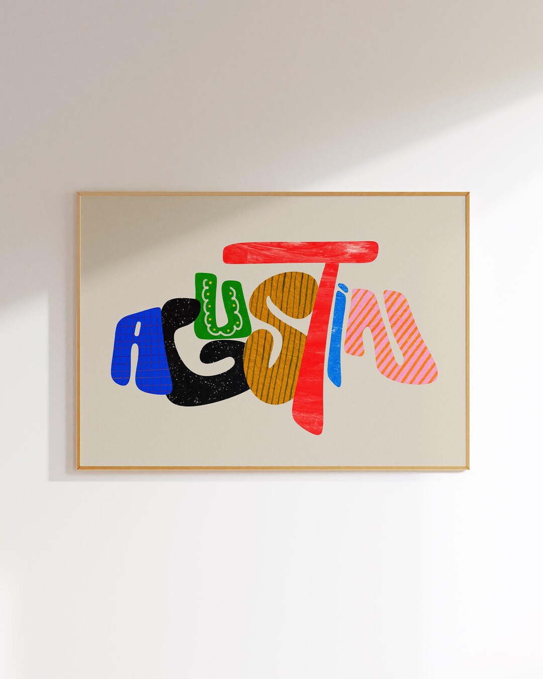Agustin, Personalized Baby Name Art Print, Agustin Custom Nursery Decor ...