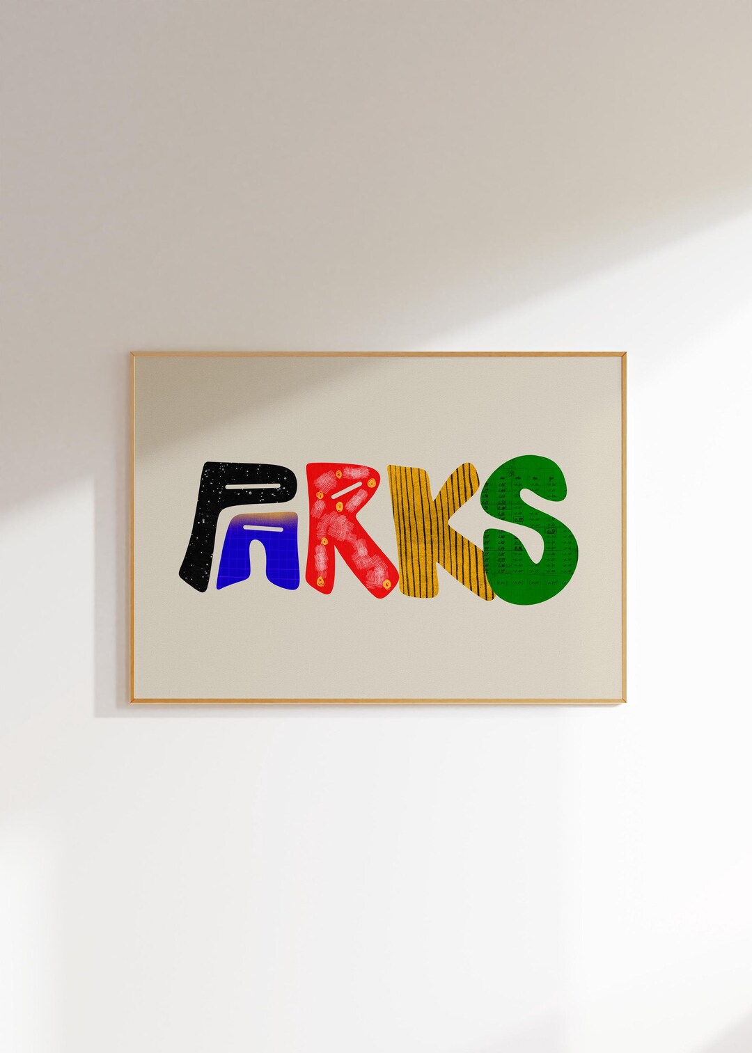 Parks Typography Print: Colorful Kids Room Decor (digital Download) - Etsy