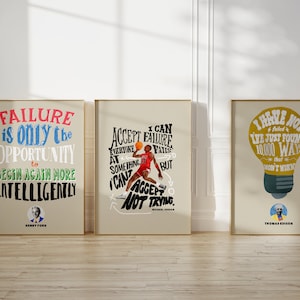 Growth Mindset Posters- Set of 7- Positivity Art Illustration ...