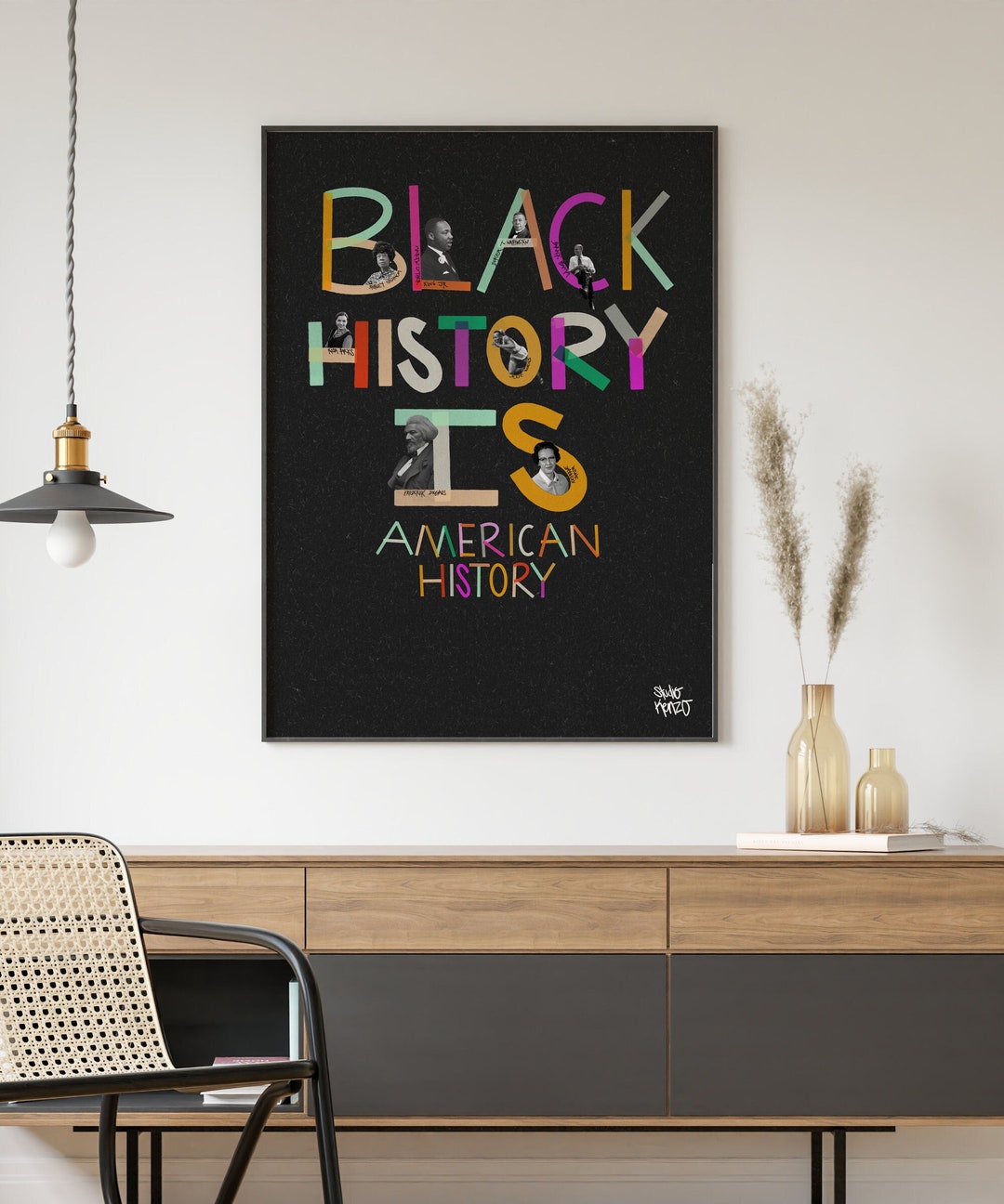 Black History is American History Poster: Afrocentric Art (digital ...