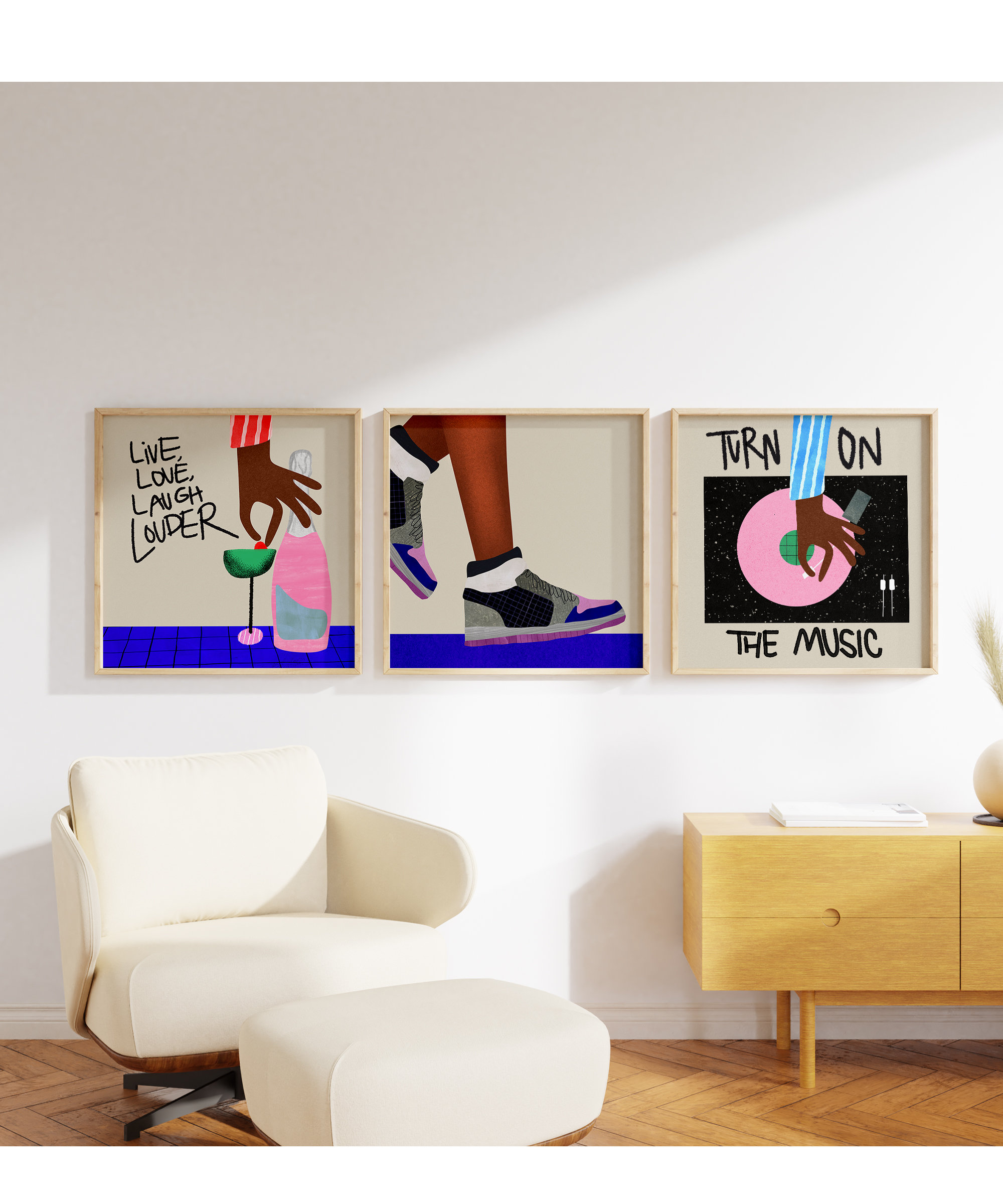 Eclectic Funky Art Prints, Vibrant Music Poster, Inspirational Quotes ...