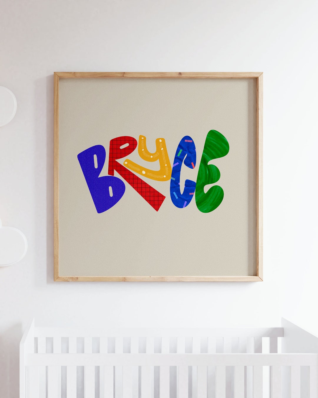 Bryce Boys Name Art: Colorful Kids Room Decor (digital Download) - Etsy