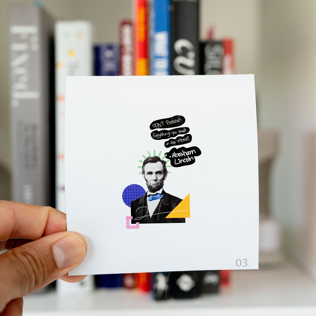 Abraham Lincoln Quote Sticker, Internet Humor Decal, Sarcastic Laptop ...