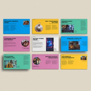 Digital Kindness & Cyberbullying Presentation: Editable Canva Slides ...