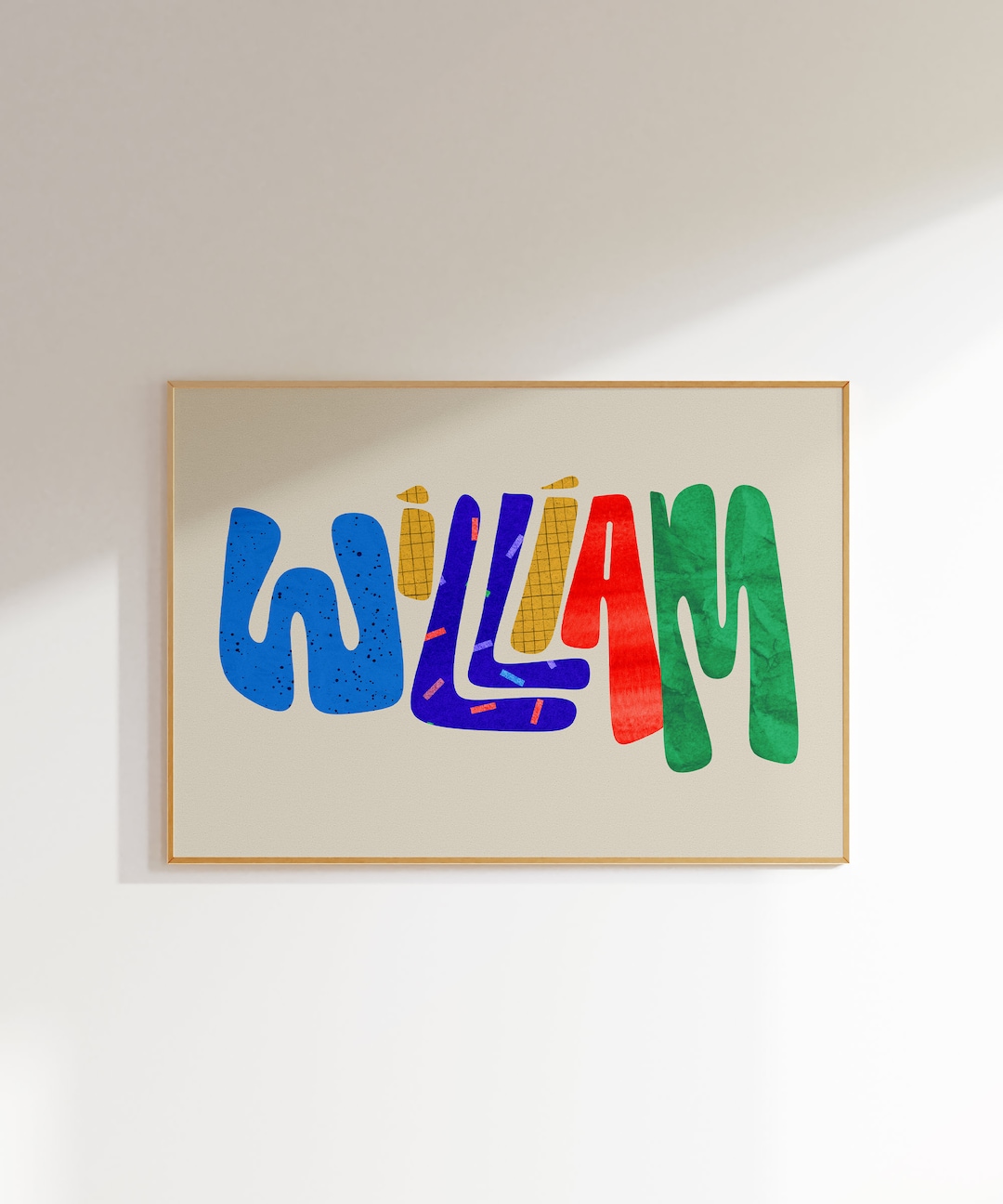 William Name Print: Colorful Kids Room Decor (digital Download) - Etsy