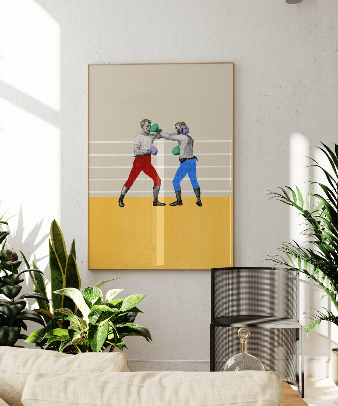 Vintage Boxing Art Print, Retro Boxer Poster, Antique Sports ...