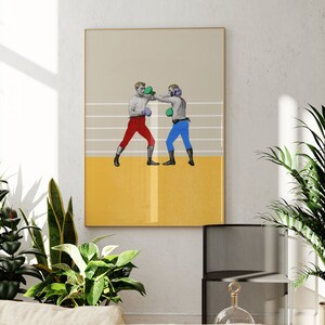Vintage Boxing Art Print, Retro Boxer Poster, Antique Sports ...