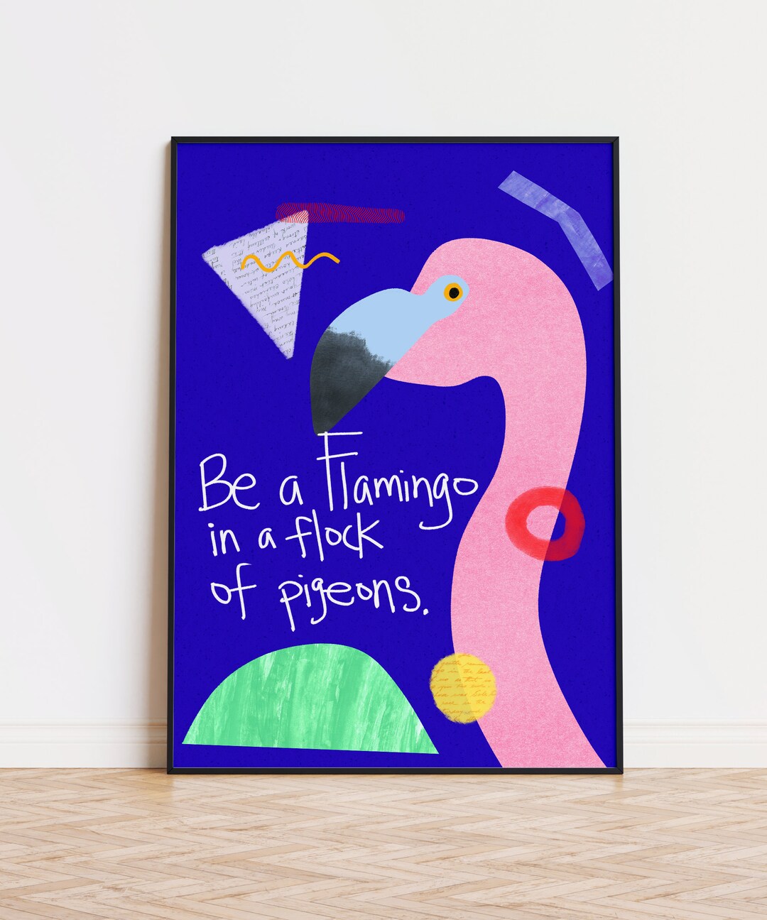 Pink Flamingo Poster, Motivational Flamingo Poster, Inspirational Quote ...