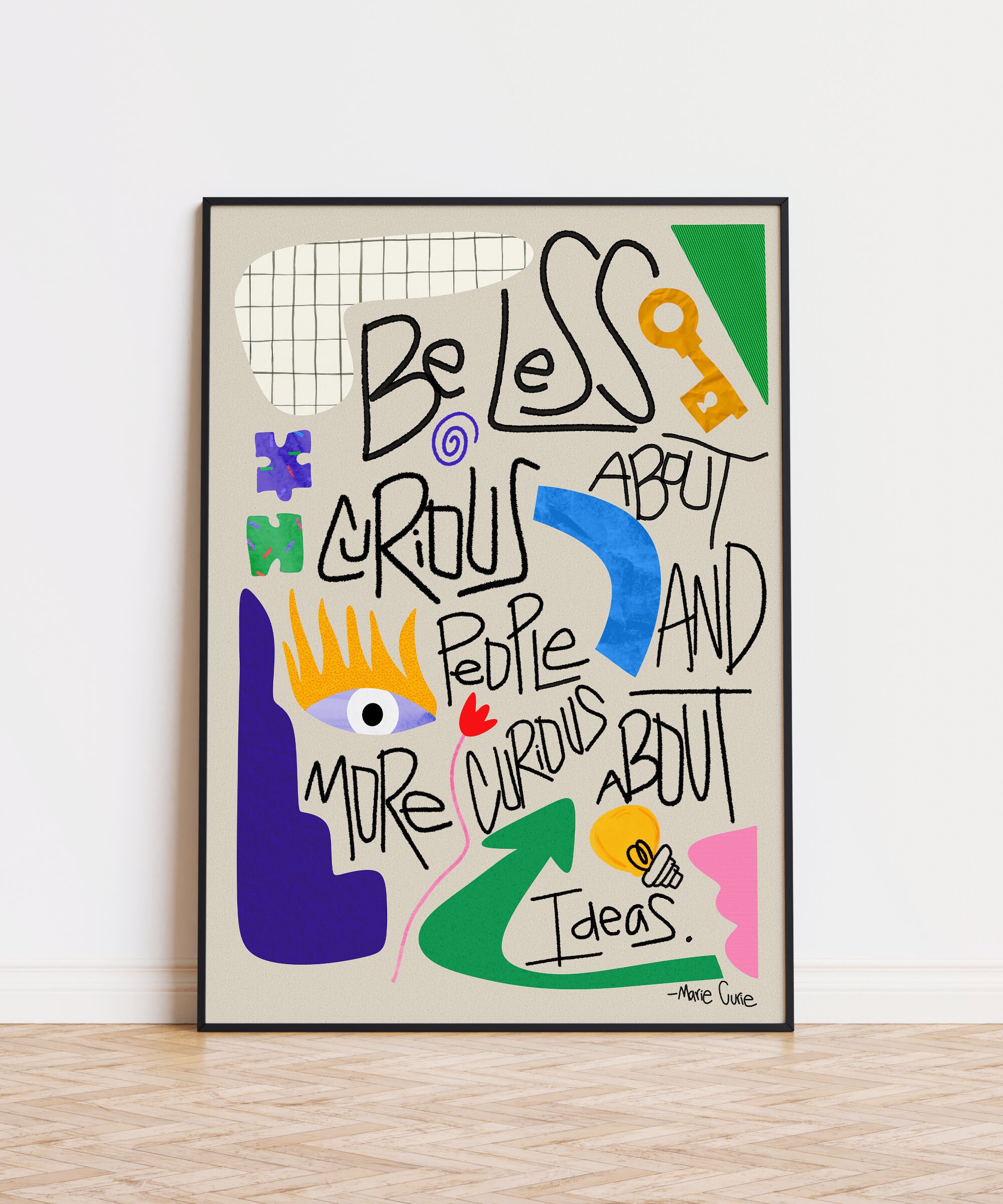 Curiosity Poster. Inquisitive Minds Wall Decor. Marie Curie - Etsy