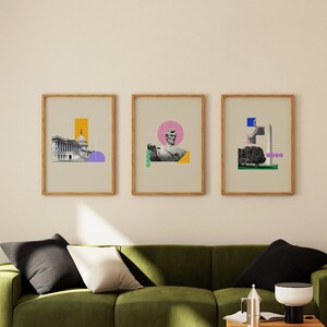 Washington DC Art- Set of 3 Prints- DC Wall Decor- Abraham Lincoln ...