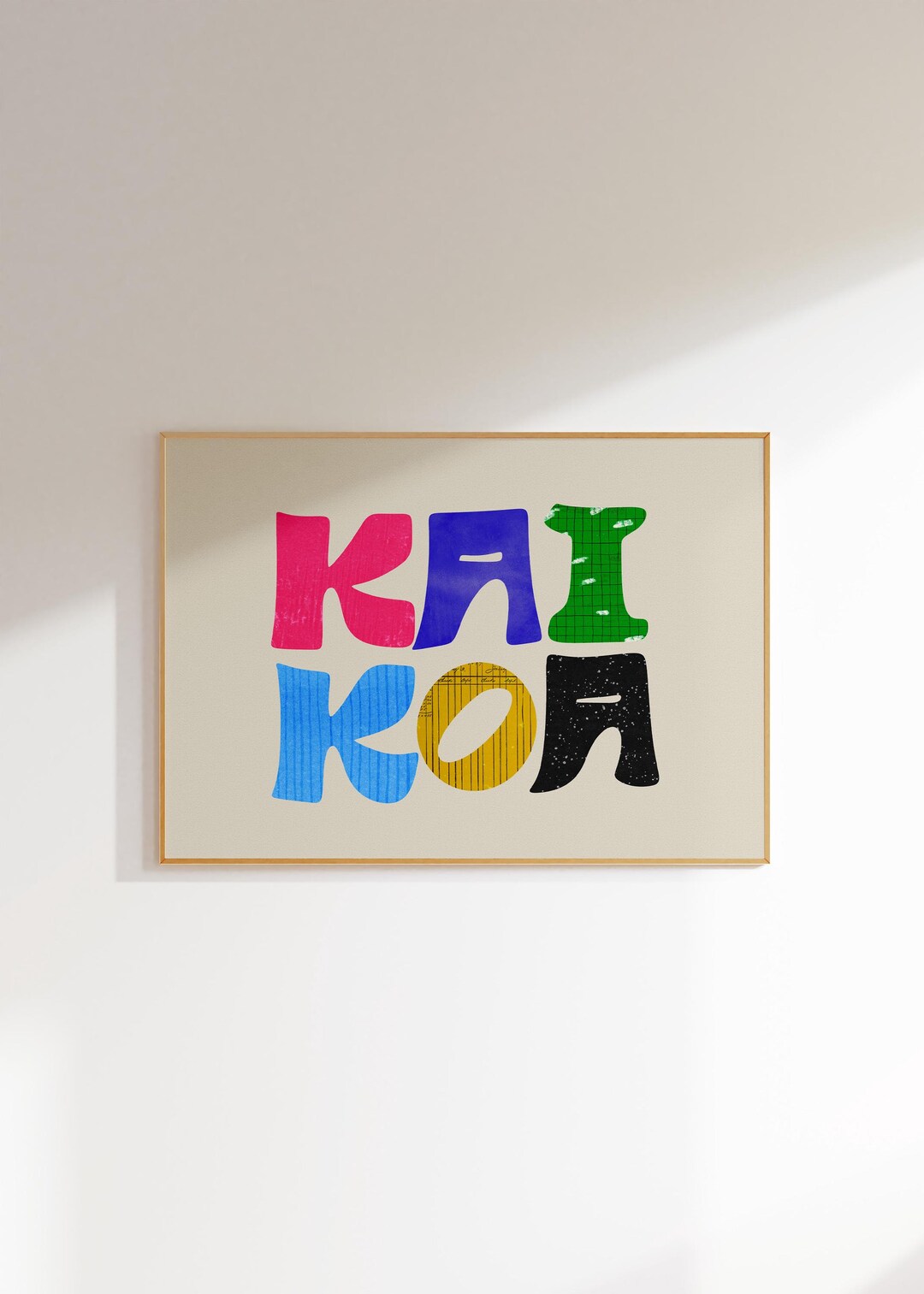 Kai Koa, Custom Name Wall Art - Etsy