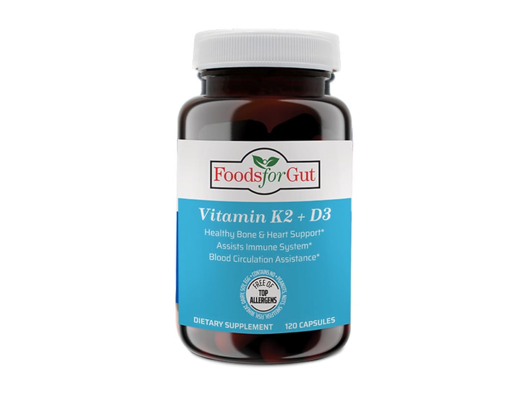 Vitamin K2 MK7 D3 & Bioperine® Black Pepper Extract 120 Capsules Free ...