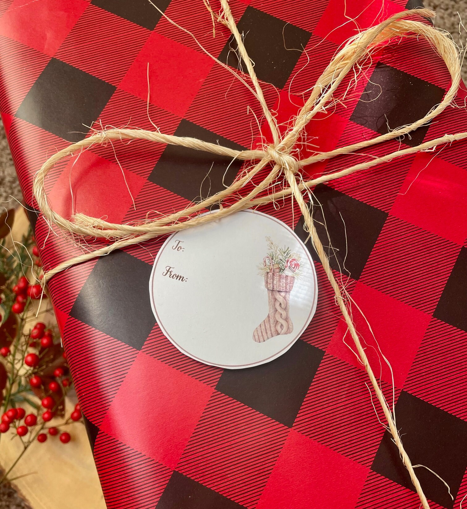 Printable Christmas Gift Tags, 24 Unique Simplistic Beautiful Blush ...