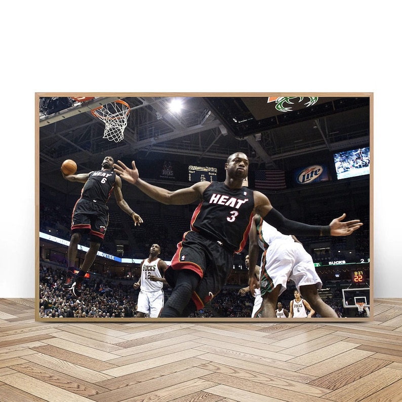 Lebron James and Dwyane Wade Alley Oop Poster Classic - Etsy Australia