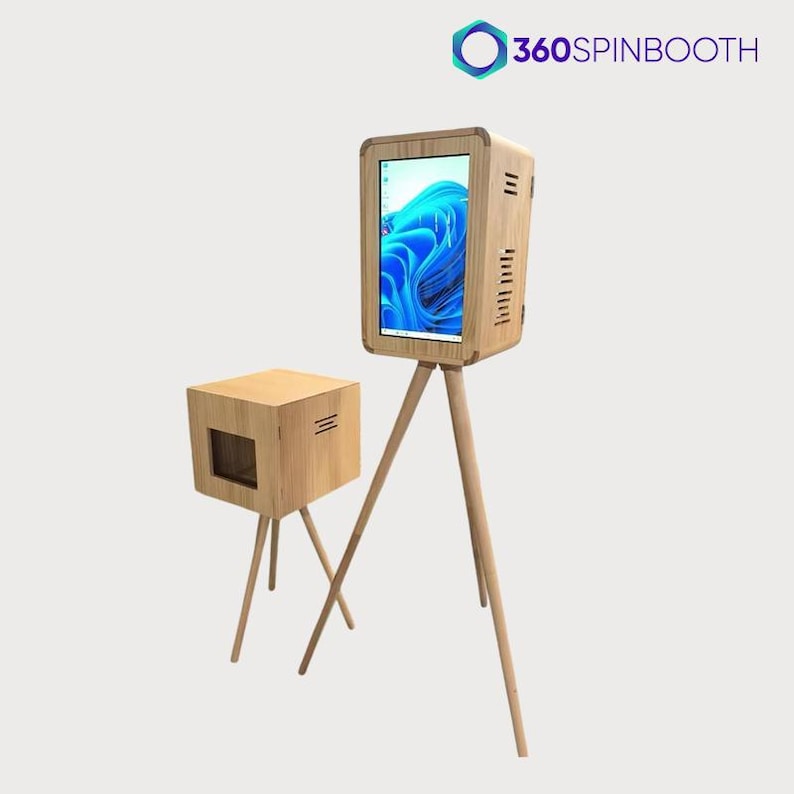 Wooden Photo Booth DSLR iPad With Double Screen, Portable Event Photo ...