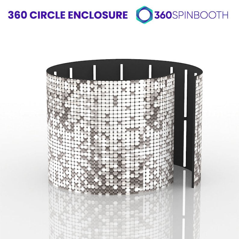 360 Circle Enclosure 44 RGB LED Lights, 360 Photo Booth Enclosure ...
