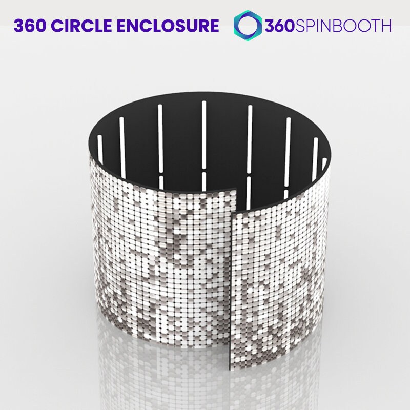 360 Circle Enclosure 44 RGB LED Lights, 360 Photo Booth Enclosure ...