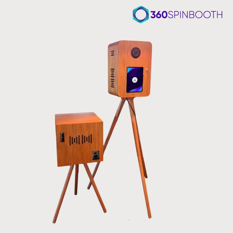 Wooden Photo Booth DSLR iPad With Double Screen, Portable Event Photo ...