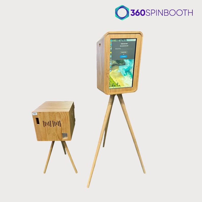 Wooden Photo Booth DSLR iPad With Double Screen, Portable Event Photo ...