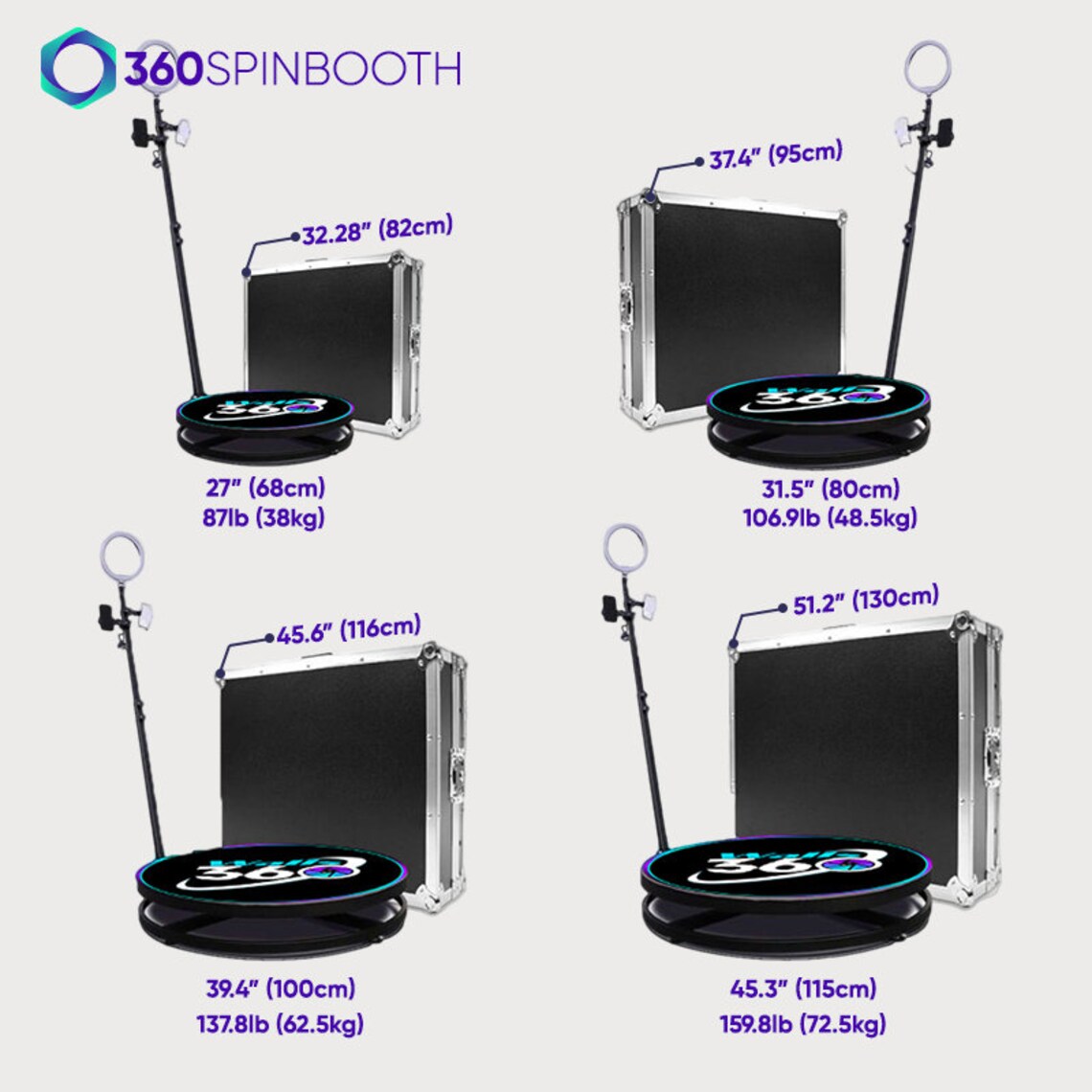 360 Photo Booth | 360 Video Booth | 360 Round Platform | Automatic 360 ...