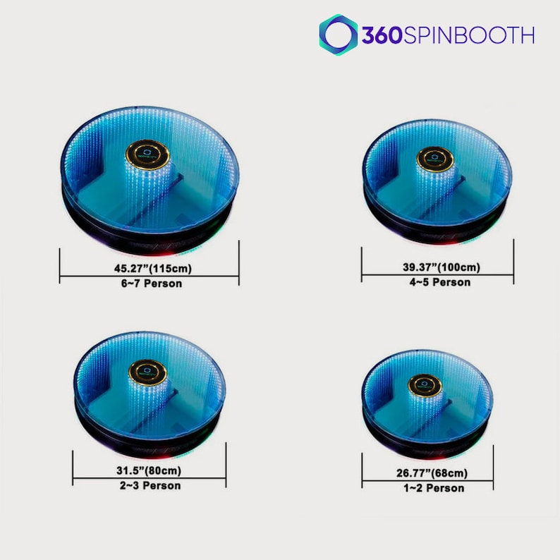 360 Photo Booth: Infinite Glass Platform With Travel Case - Etsy