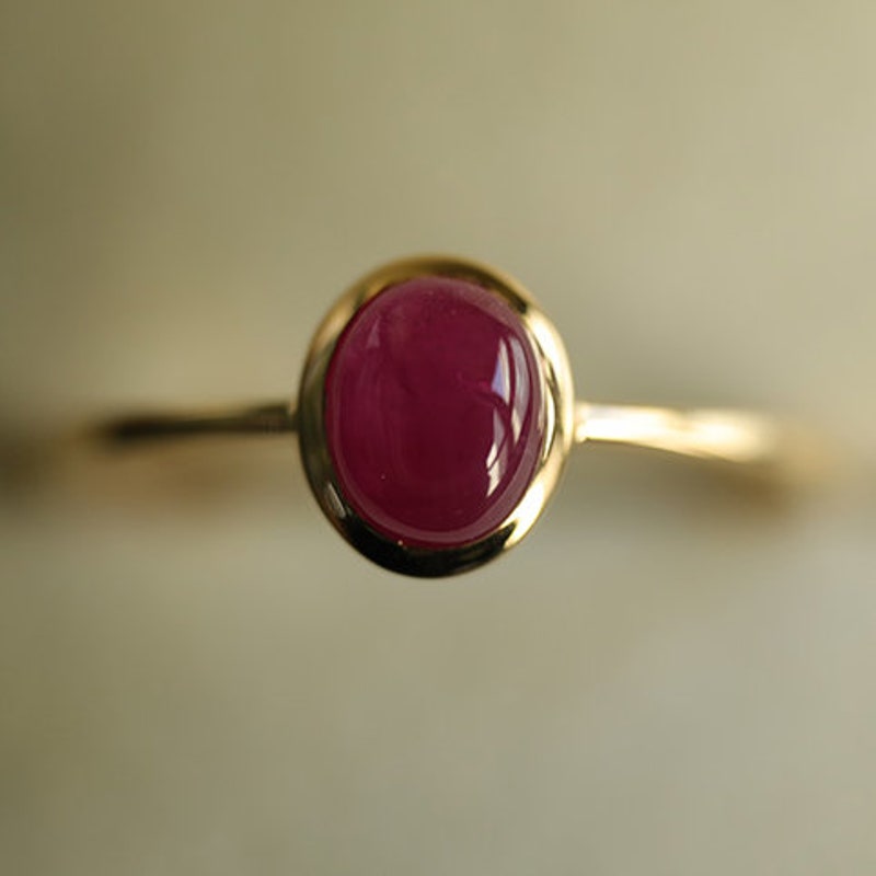 Natural Ruby Ring - Etsy