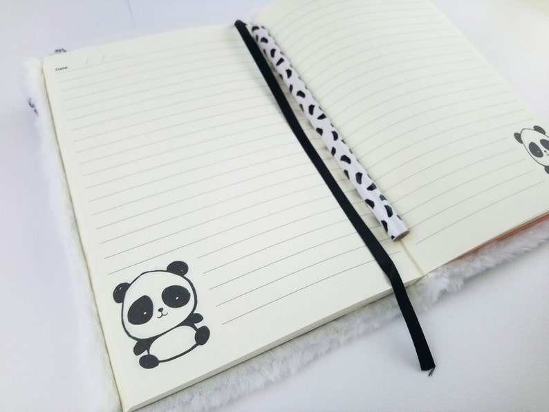 Panda Fluffy & Furry Notebook Diary A5 Lined Flux Fur Panda - Etsy