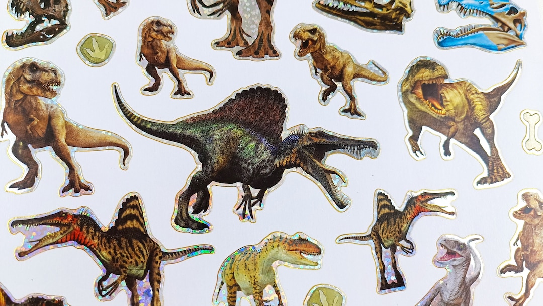 Realistic Dinosaur Sticker & Album 40 Dino Stickers Dino Art ...