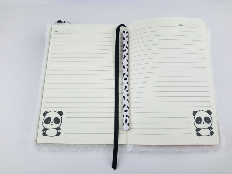 Panda Fluffy & Furry Notebook Diary A5 Lined Flux Fur Panda - Etsy