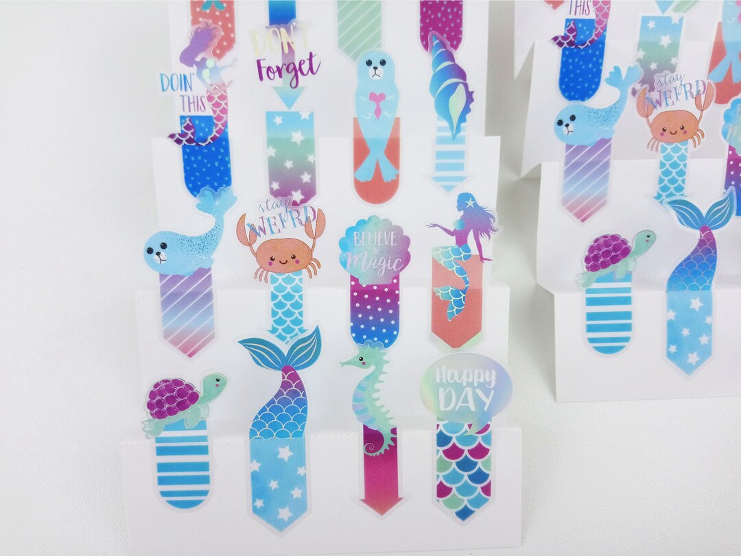 Page Flags Cute Sea Animal Sticky Tabs 16 Kawaii Index Sticky Notes ...