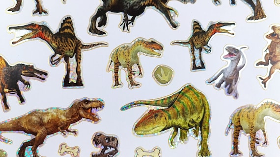 Realistic Dinosaur Sticker & Album 40 Dino Stickers Dino | Etsy