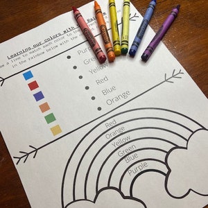 PRINTABLE Learning Our Colors With the Rainbow Worksheet: Colors, Color ...