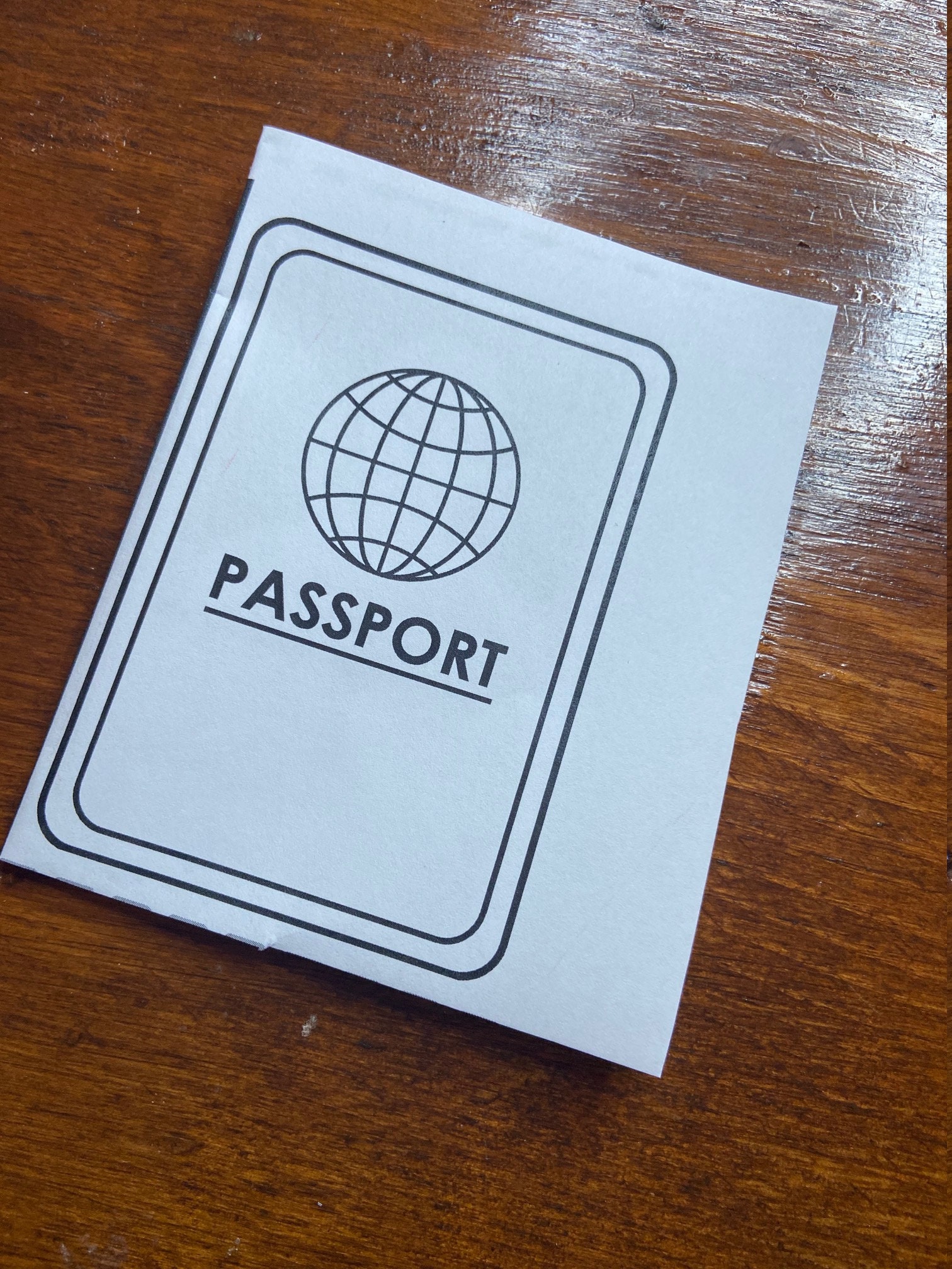 PRINTABLE Passport Book for Pretend Travel - Etsy